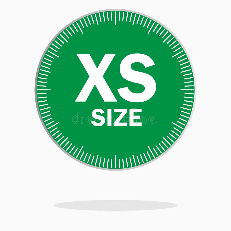 Etichetta Di Dimensione Di XS Isolata Su Bianco Illustrazione ...