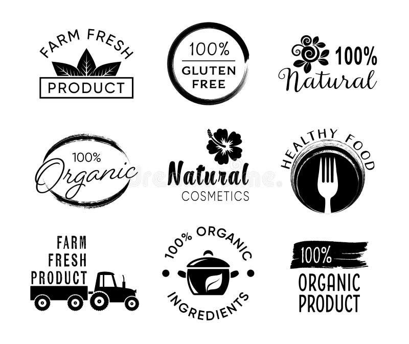 Simboli Sani Di Forma Fisica E Dell'alimento Illustrazione Vettoriale ...