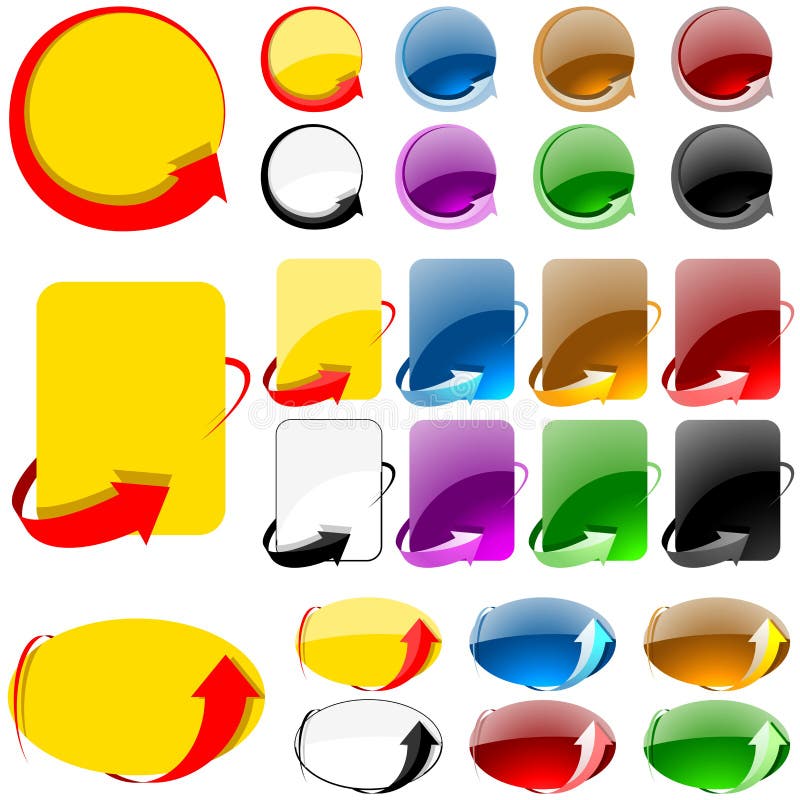 Etiket met Pijl vector illustratie. Illustration of pictogram - 25877468