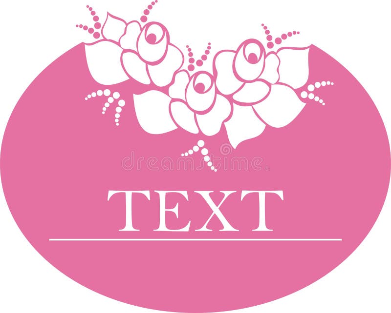 Etiqueta con las rosas ilustración del vector. Ilustración de arte ...