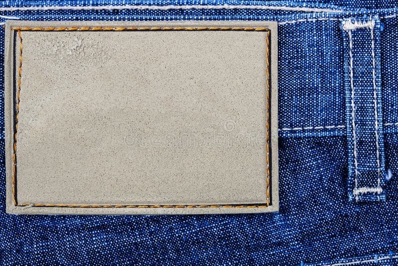 Etiqueta cosida en tejanos imagen de archivo. Imagen de ropa - 55378281