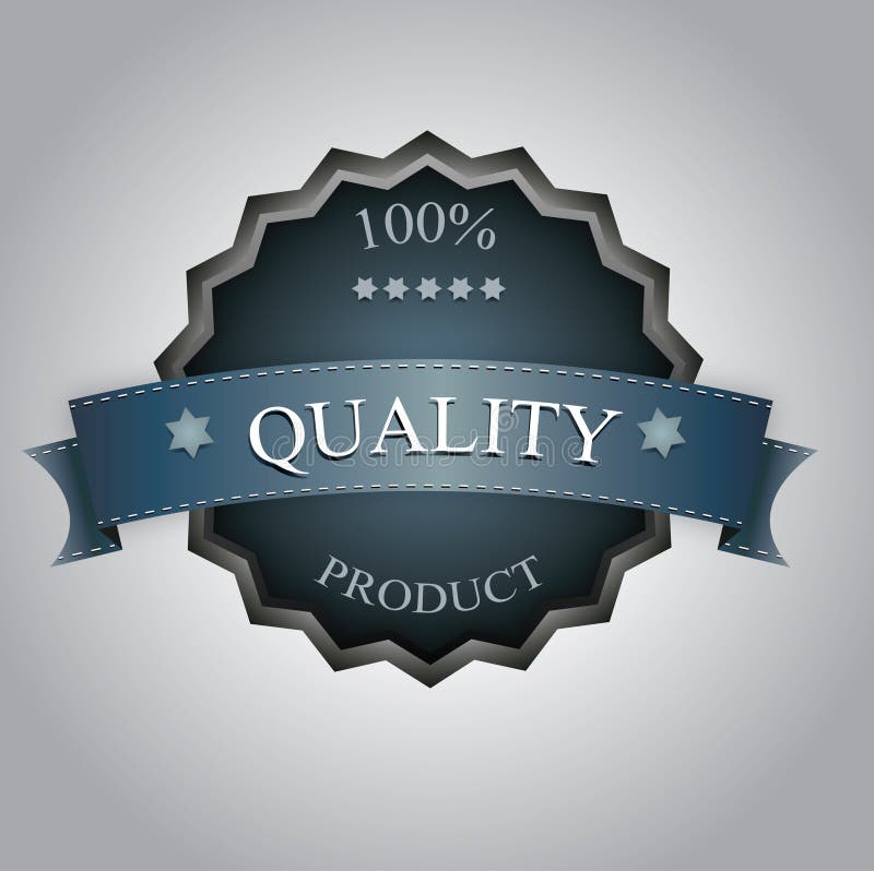 Etiqueta da qualidade ilustração do vetor. Ilustração de textura - 23678561