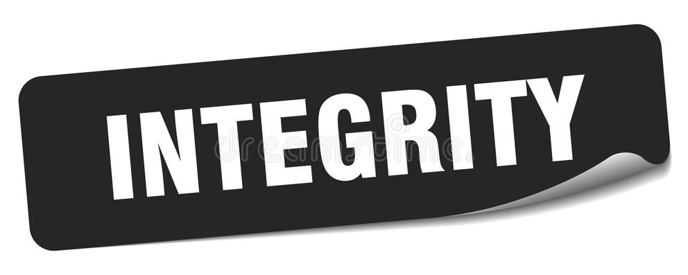 Etiqueta De Integridad. Etiqueta De Integridad Ilustración del Vector ...