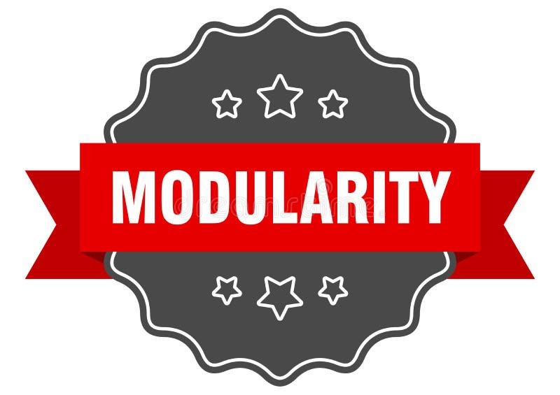 Etiqueta de modularidad ilustración del vector. Ilustración de divisa ...