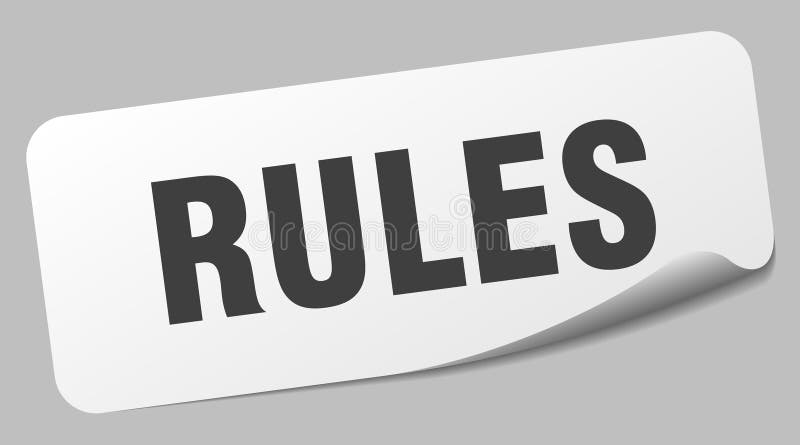 Etiqueta De Reglas. Etiqueta De Reglas Ilustración del Vector ...