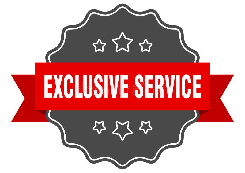 Etiqueta De Servicio Exclusiva Ilustración del Vector - Ilustración de servicio, vector: 160026471