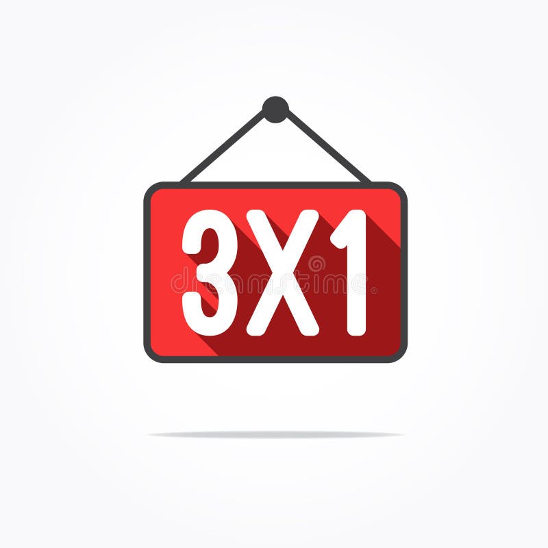 Etiqueta De Sombra Larga 3x1 Ilustración del Vector - Ilustración de ...