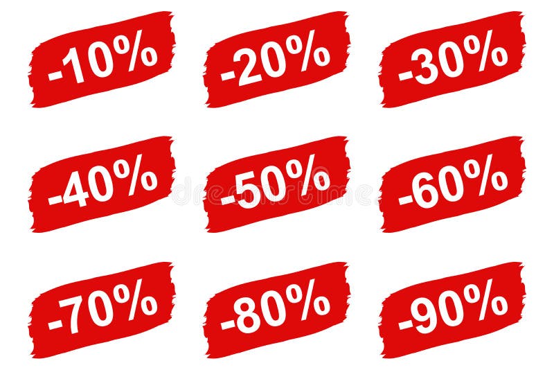 Etiqueta Roja Del Descuento El 40 Por Ciento - Pincelada Fijada ... Etiqueta Roja Del Descuento El 40 Por Ciento - Pincelada Fijada ...