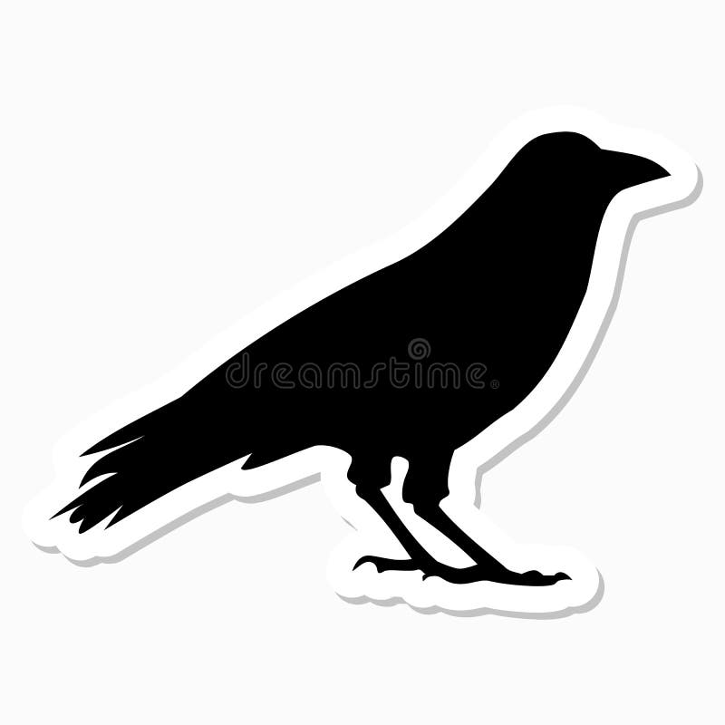 Etiqueta do corvo ilustração do vetor. Ilustração de bonito - 81454711