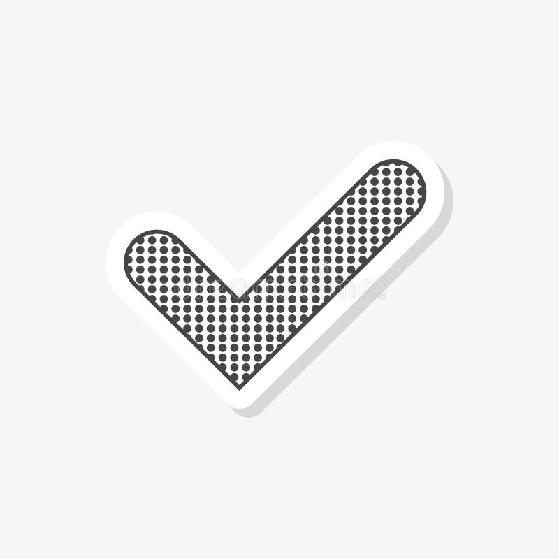 Etiqueta Engomada De La Marca De Cotejo, Icono Simple Del Vector ...