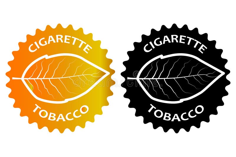 Etiqueta Engomada Del Cigarrillo Del Tabaco Ilustración del Vector ...