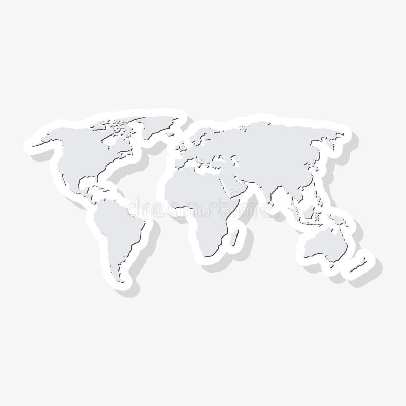 Mapa Del Mundo En Blanco, Vector Simple Ilustración del Vector ...
