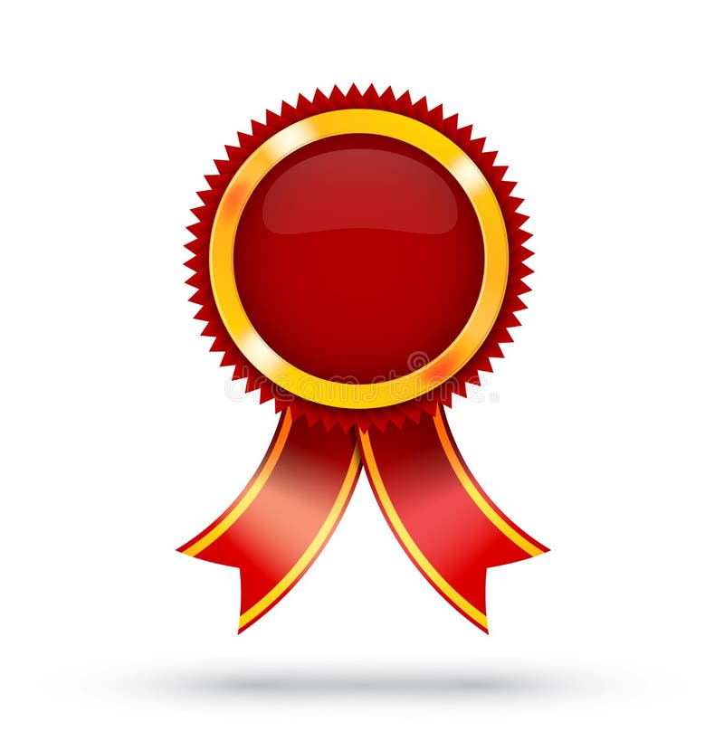 Primer Lugar Etiqueta Roja ilustración del vector. Ilustración de mejor ...