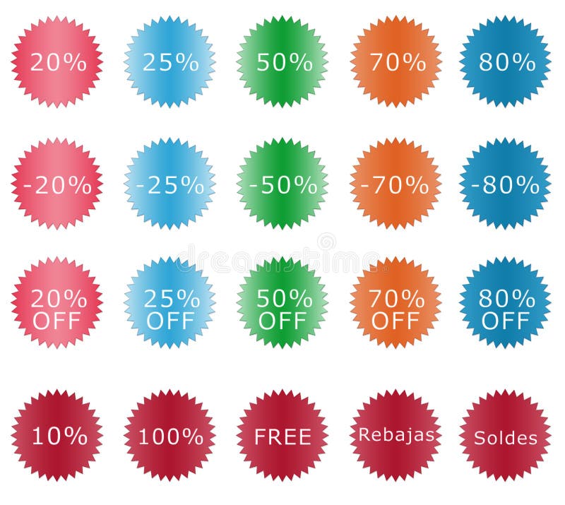Etiquetas do disconto ilustração stock. Ilustração de varejo - 23115735