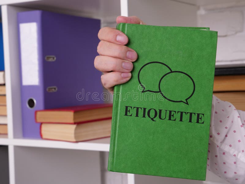 Etiquette is Shown Using the Text on the Book Stock Photo - Image of ...