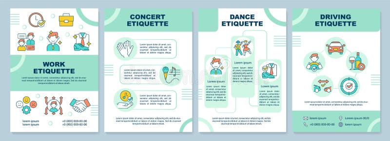 Etiquette Types Brochure Template Stock Vector - Illustration of ...