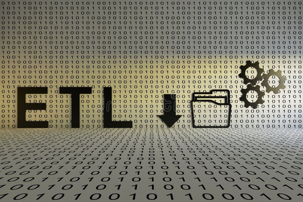 ETL Concept Text Sunlight 3D Stock Illustration - Illustration of code ...