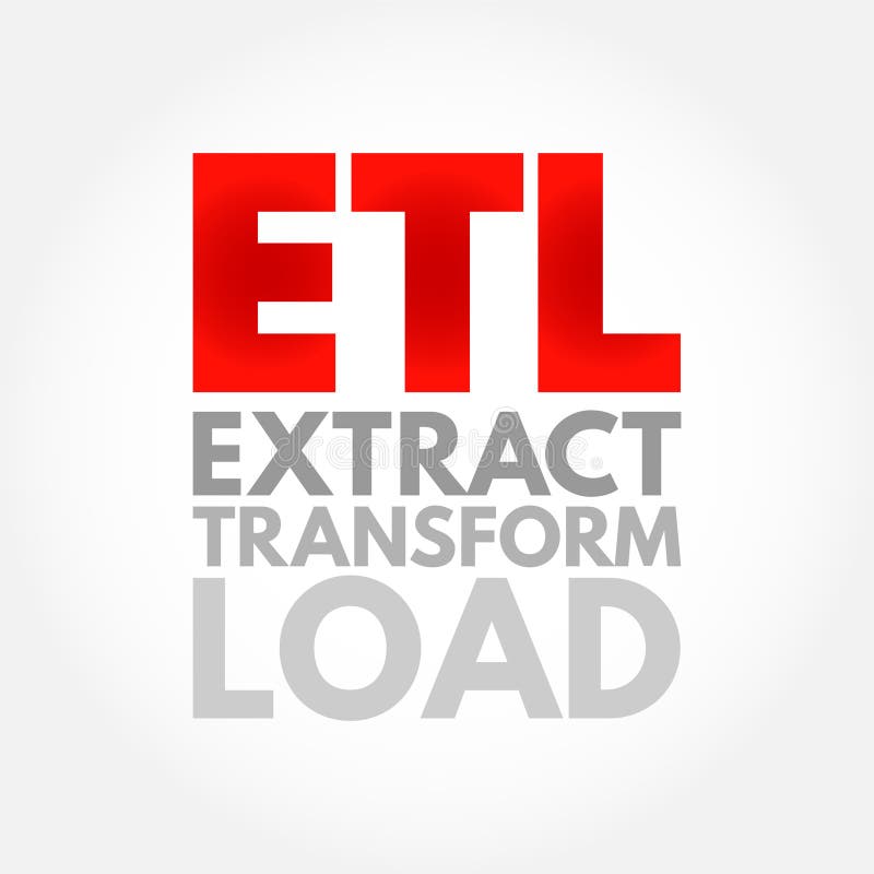 ETL - Extract Transform Load Acronym, Technology Concept Background ...