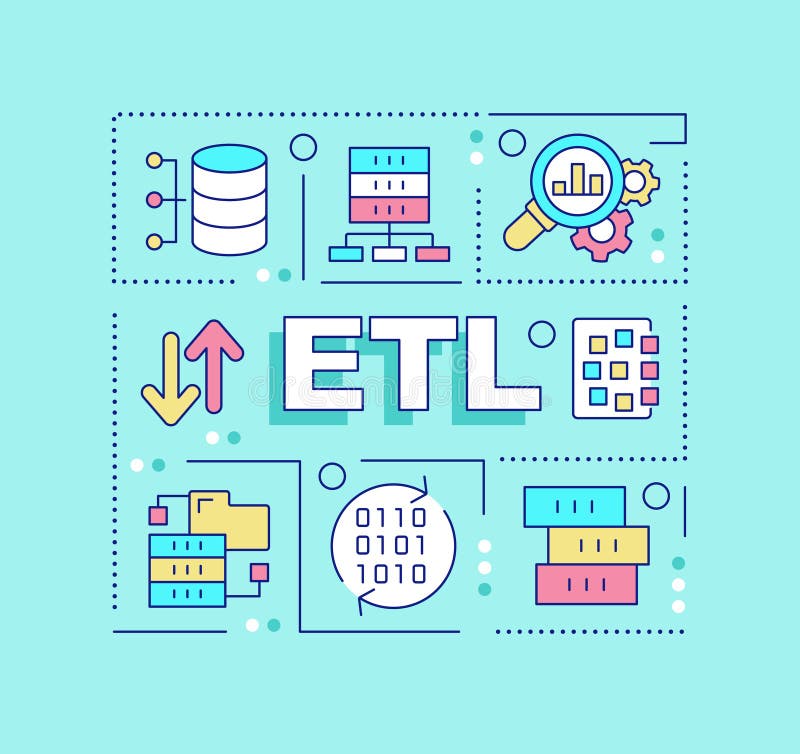 ETL Word Concepts Turquoise Banner Stock Vector - Illustration of ...