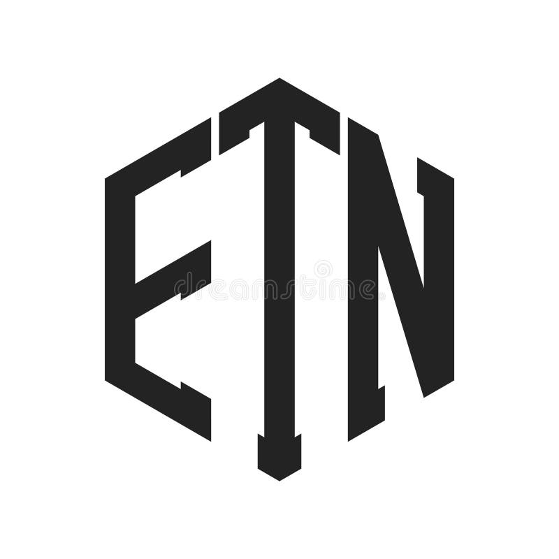 ETN Logo Design. Initial Letter ETN Monogram Logo Using Hexagon Shape ...