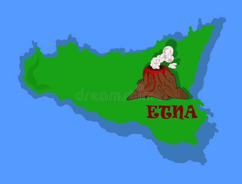 Sicily map stock vector. Illustration of islands, italian - 28161966