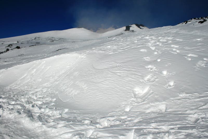 Etna, Volcano of Sicily Covered by Snow Stock Photo - Image of sicily ...