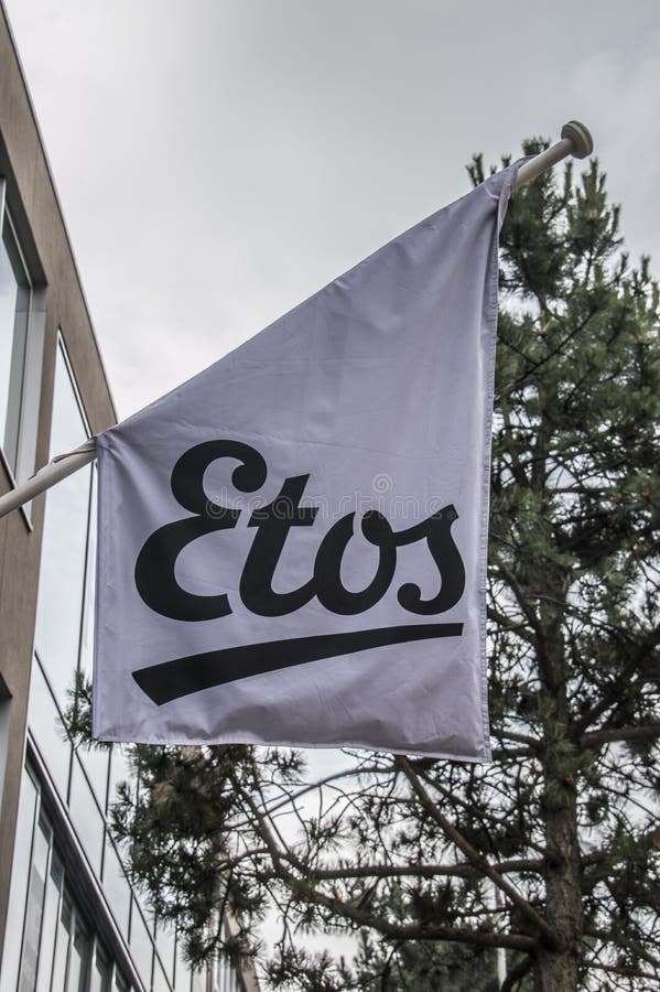 Etos Flag on a Wall editorial photography. Image of beauty - 120079932