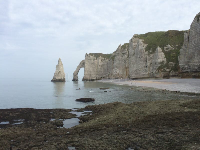 Etretat klippor fotografering för bildbyråer. Bild av frans - 54549095