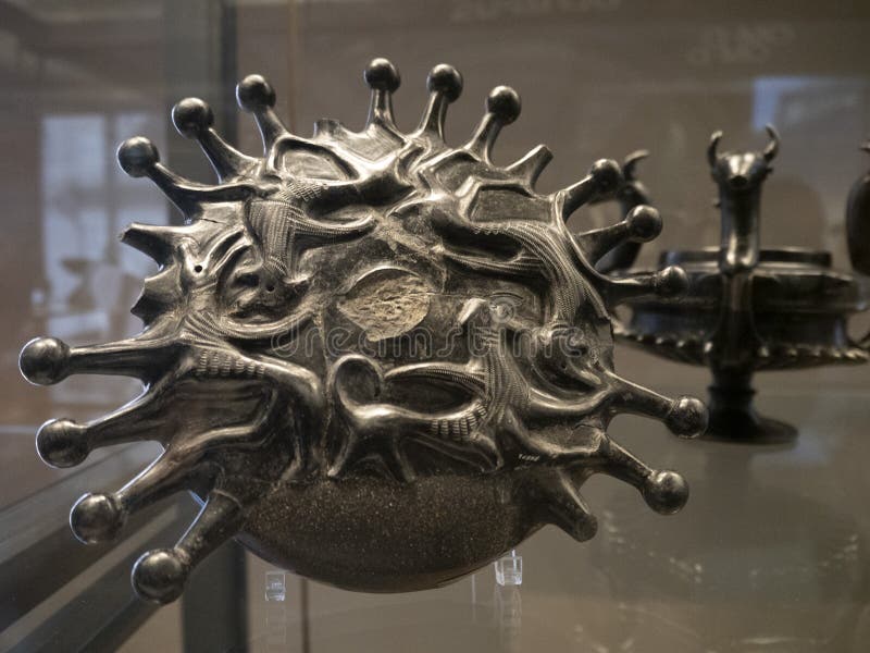 Etruscan Bronze Item Detail Close Up Editorial Stock Image - Image of ...