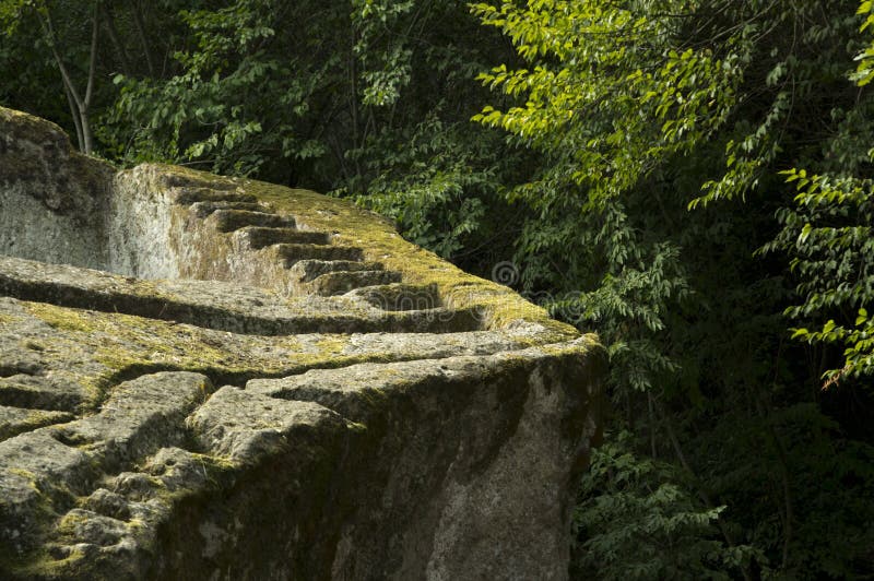 The Etruscan Pyramid at Bomarzo Italy Stock Image - Image of stairway ...