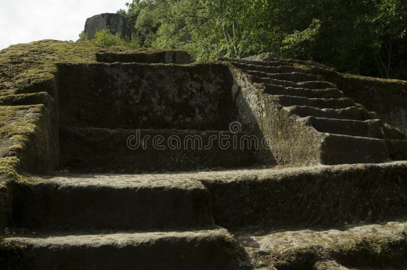The Etruscan Pyramid at Bomarzo Italy Stock Image - Image of building ...