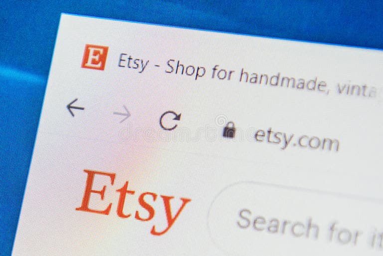 Etsy.com Web Site. Selective Focus. Editorial Photography - Image of ...