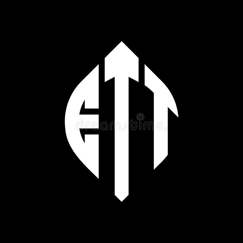 Ett Circle Emblem Abstract Monogram Letter Mark Vector Stock ...