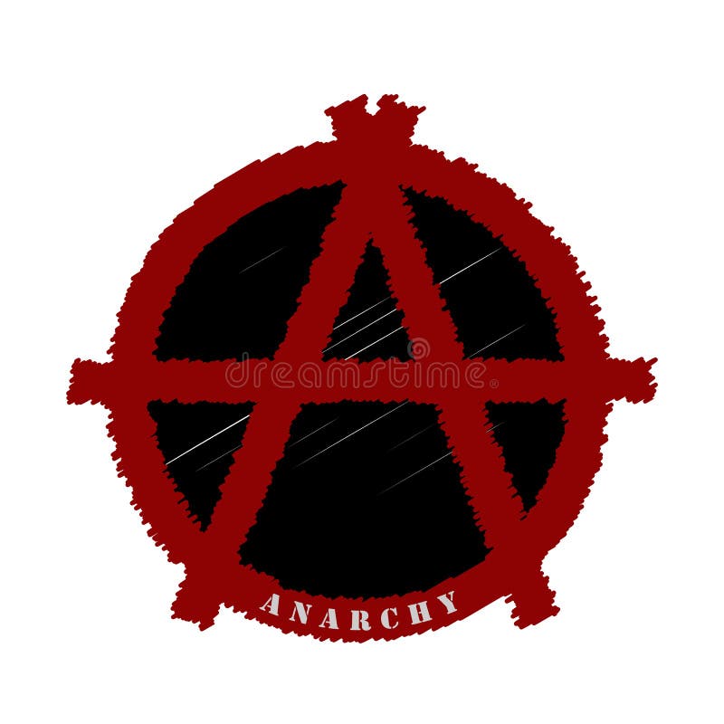 Ett tecken av anarki i vektor illustrationer. Illustration av grafitti ...