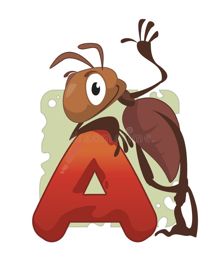 Animal Alphabet Letter Ant Stock Illustrations – 157 Animal Alphabet ...