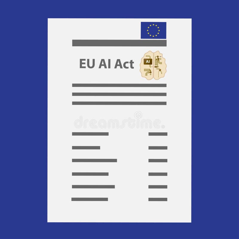 EU AI Act, Regulation on Artificial Intelligence Stock Vector ...