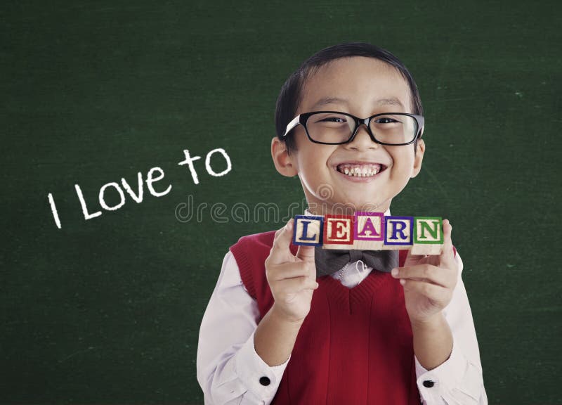 Eu amo aprender foto de stock. Imagem de lerdo, estudante - 26080260