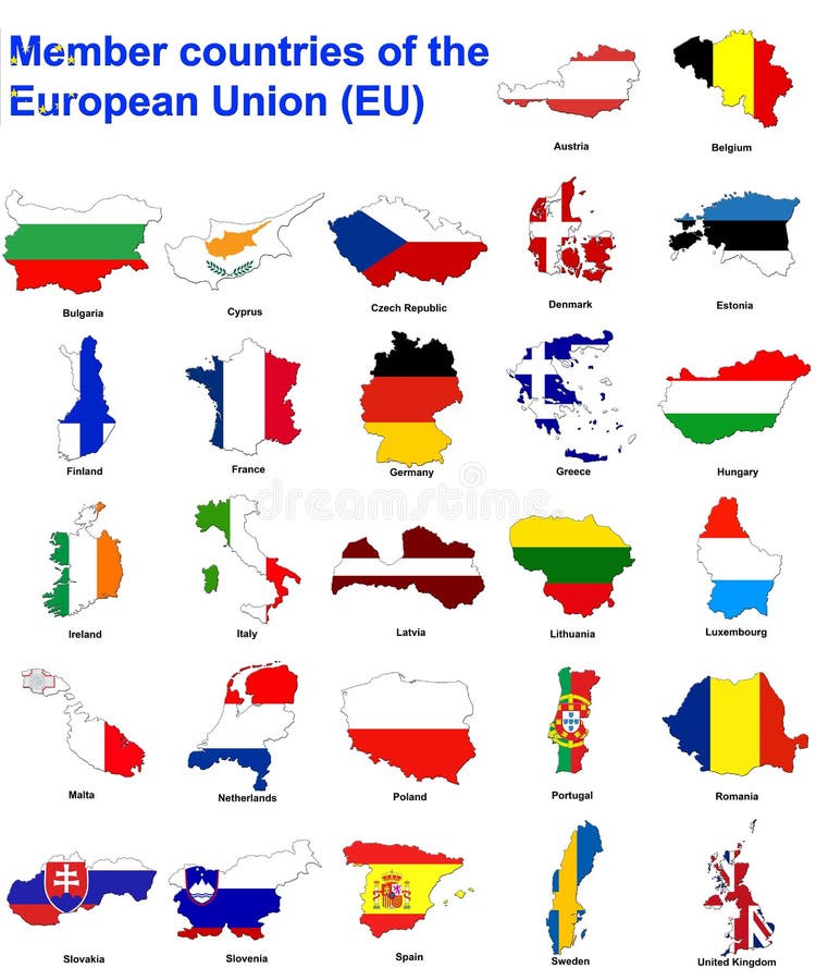 Non - EU Countries Flag Maps Stock Illustration - Illustration of holy ...