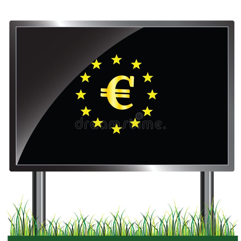 Eu with Euro Vector in Colorful Stock Vector - Illustration of coin ...