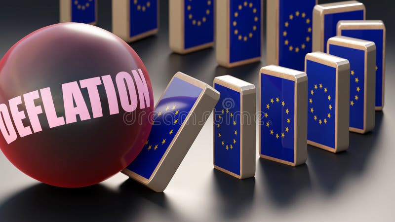 EU Europe - Decline and Possible Fall of Deflation Stock Illustration ...