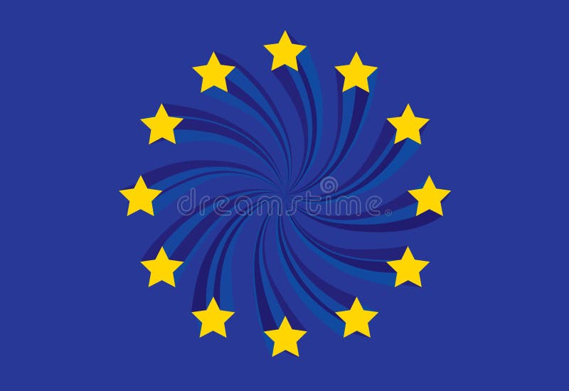 Round Flag of European Union Stock Illustration - Illustration of web2 ...