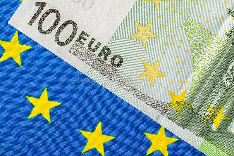 EU Flag and Many Euro Banknotes Stock Photo - Image of european ...