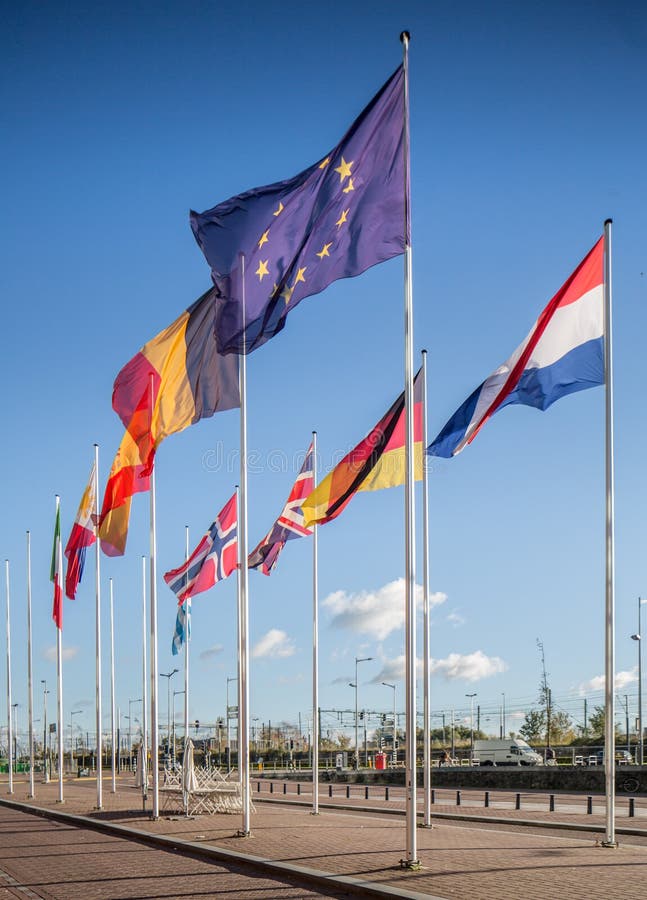 EU Flags stock image. Image of country, celebration, multicolored ...