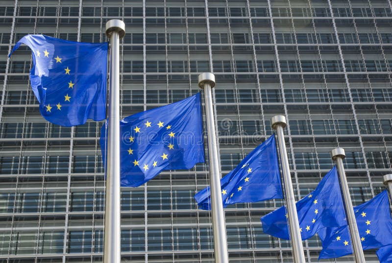 EU flags stock photo. Image of blue, government, flag - 45105426