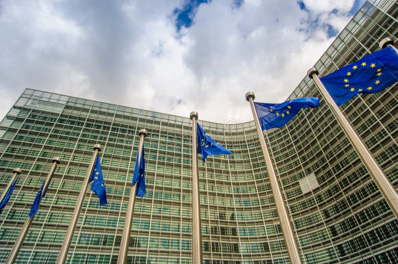 EU flags stock image. Image of economic, gold, circle - 45105667