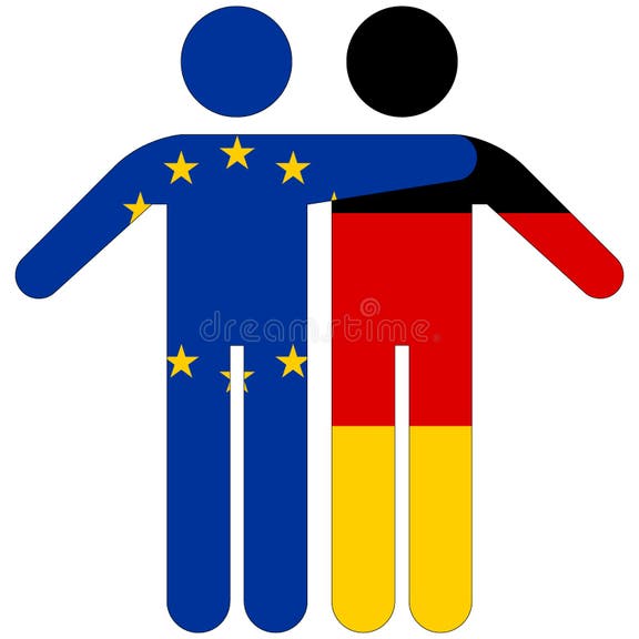 EU - Germany / Friendship Concept Stock Illustration - Illustration of ...