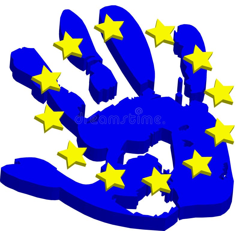 EU hand stock vector. Illustration of europe, silhouette - 11762223
