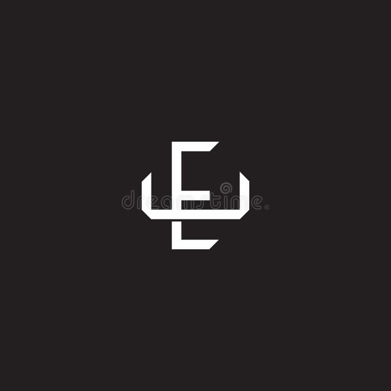 EU Initial Letter Overlapping Interlock Logo Monogram Line Art Style ...
