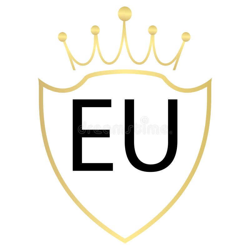 EU Letter Logo Design with Simple Style Stock Vector - Illustration of ...