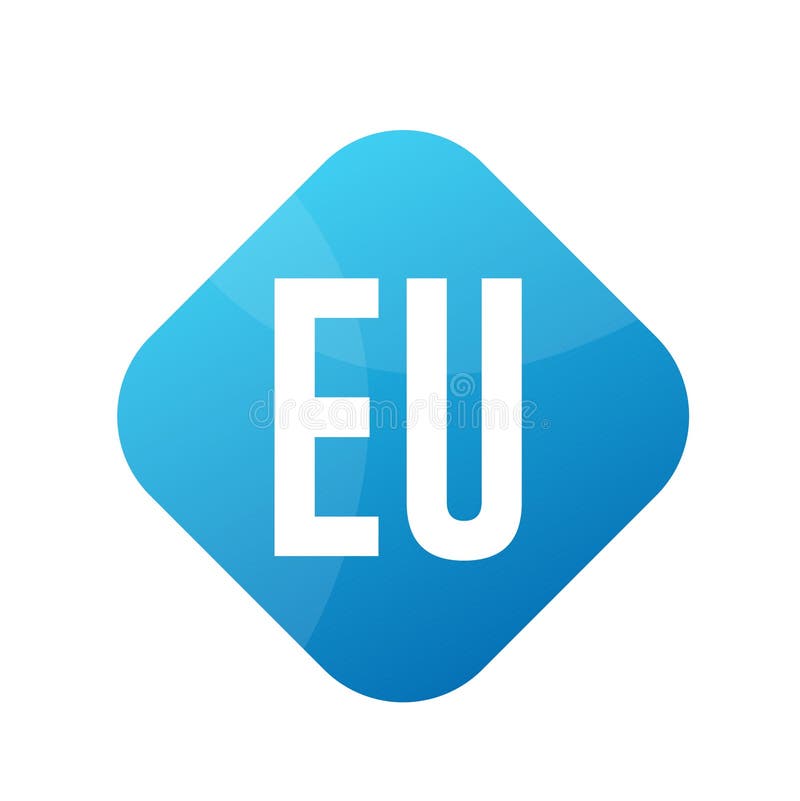 EU Letter Logo Design with Simple Style Stock Vector - Illustration of ...